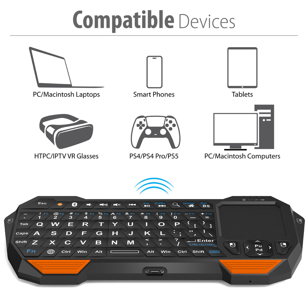 Portable Lightweight Mini Wireless Bluetooth Keyboard Controller (QWER ...