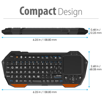Portable Lightweight Mini Wireless Bluetooth Keyboard Controller (QWER ...