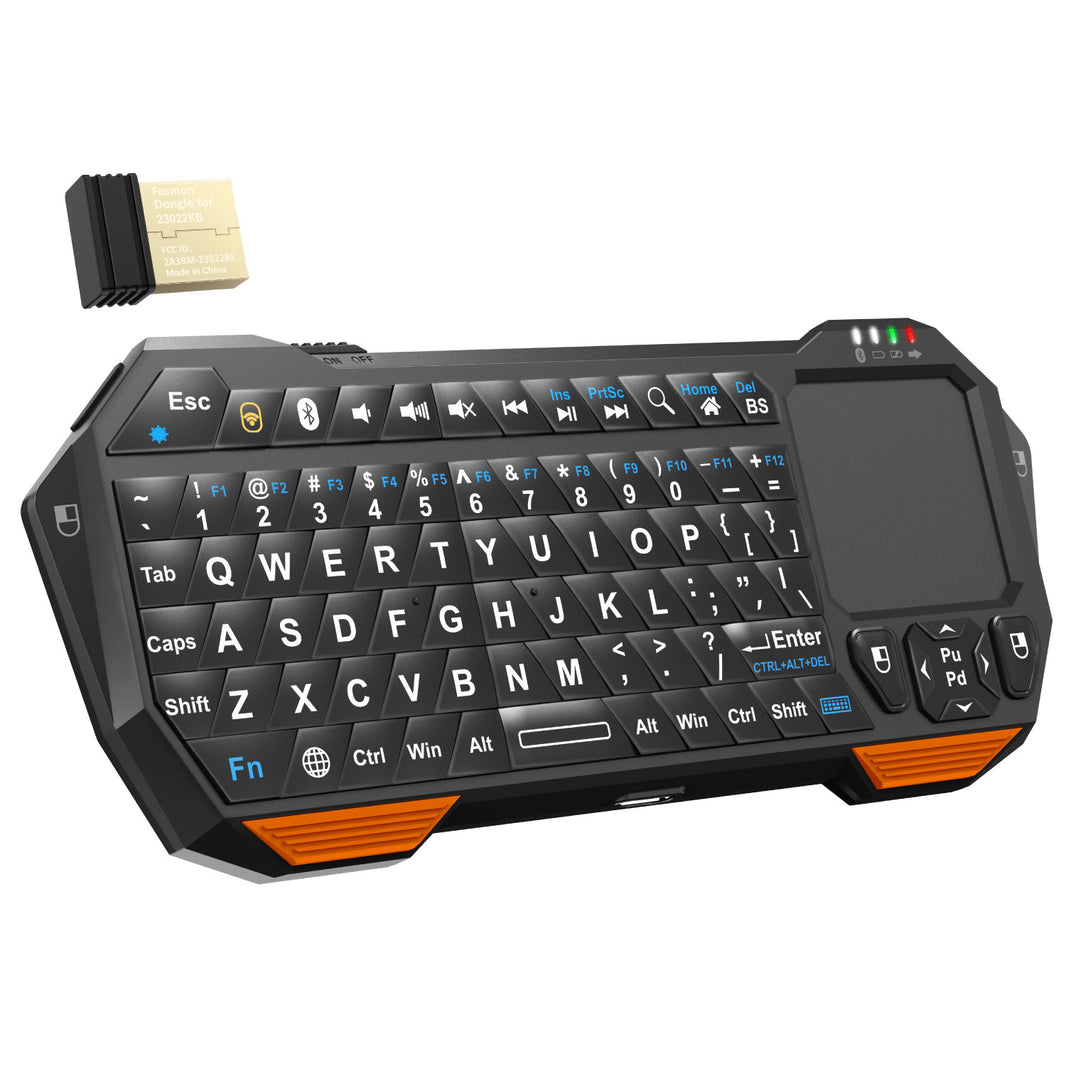 Mini Bluetooth Keyboard with Touchpad – Wireless QWERTY Remote for ...