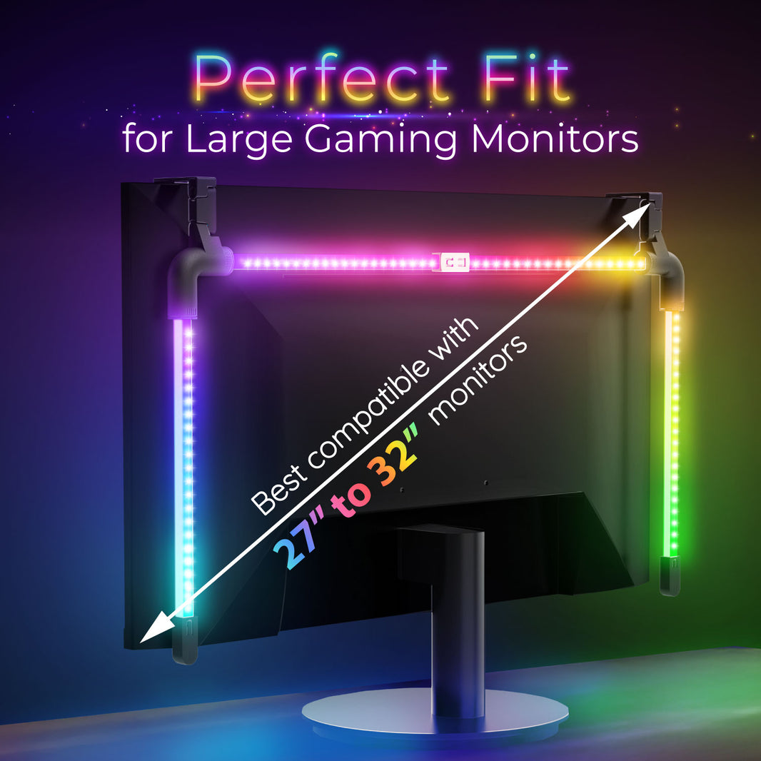 Fosmon Gaming Light for PC Monitors – Fits 27–32”, Adjustable RGB